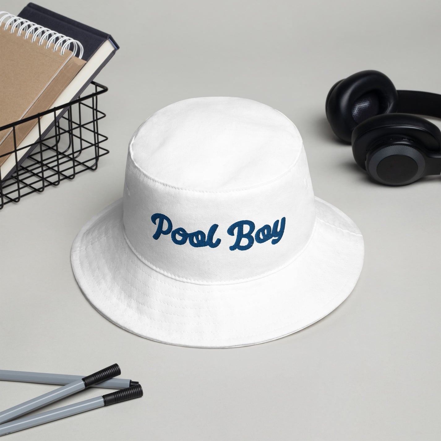 Pool Boy Embroidered Bucket Hat – TrendySwimmer