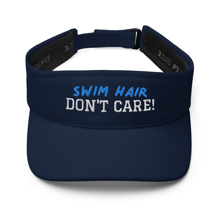 Swim Hair Don't Care Swimmers Visor by TrendySwimmer
